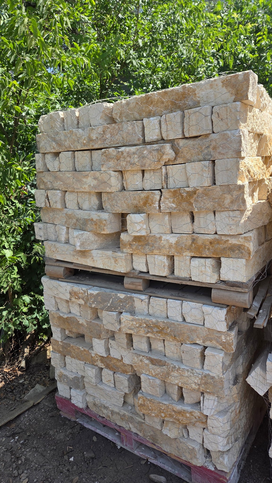 Nicotine Limestone Chop Blocks | AUSTIN WHOLESALE LANDSCAPE SUPPLY