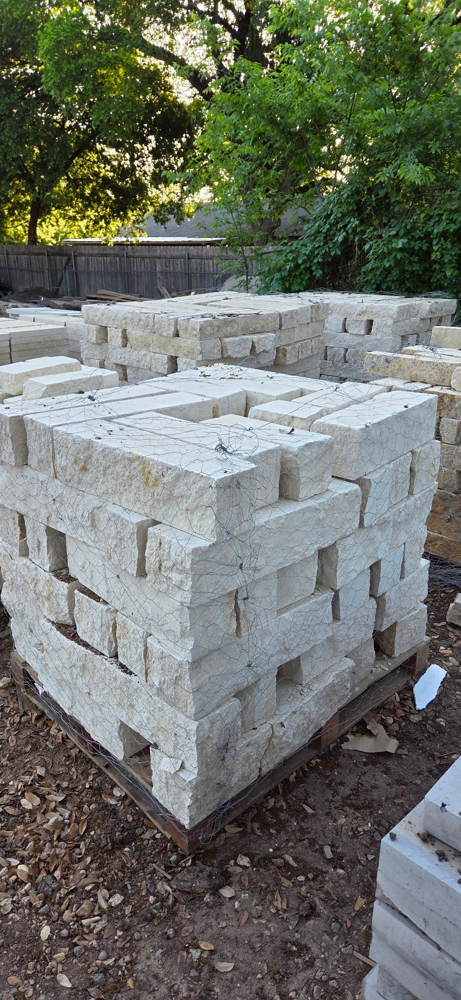 White Limestone Chop Blocks | AUSTIN WHOLESALE LANDSCAPE SUPPLY